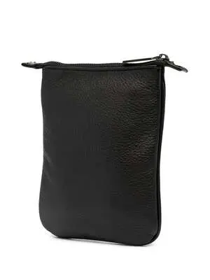 Yohji Yamamoto Logo-embroidered Leather Shoulder Bag