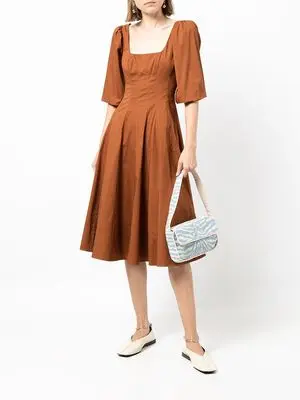 Staud Swells Fluted Dress