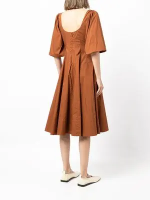 Staud Swells Fluted Dress