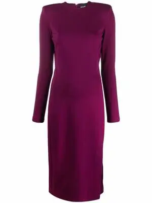 Just Cavalli Long-sleeves Midi Dress