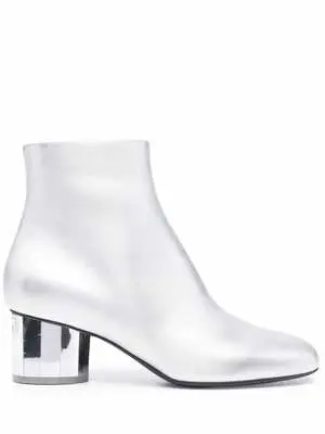 Ferragamo Silver Tone Boots For Women