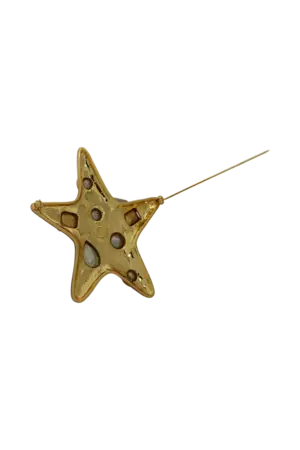 KENNETH JAY LANE Pastel Gemstone Starfish Pin