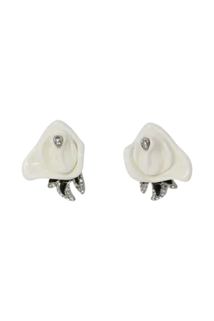 KENNETH JAY LANE Leaves Clip On Earrings - Black