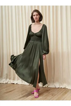 samantha green dress Bottle Green Dress – Gauri and Nainika main image 0