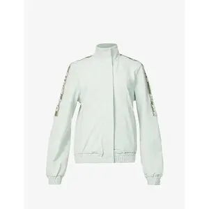 Off-White Logo-tape High-neck Stretch-woven Track Jacket