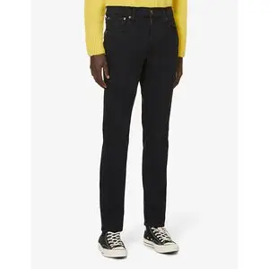 Nudie Jeans Lean Dean Slim-fit Tapered Stretch-denim Jeans - Black Skies