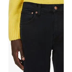 Nudie Jeans Lean Dean Slim-fit Tapered Stretch-denim Jeans - Black Skies