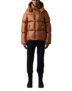 Mackage Kent Hooded Puffer Jacket Cognac