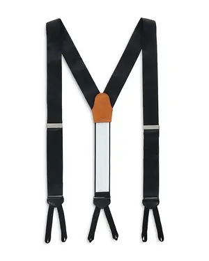 Trafalgar Leyton Formal Diagonal Tone On Tone Silk Brace Black
