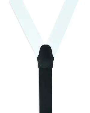 Trafalgar Leyton Formal Diagonal Tone On Tone Silk Brace - White