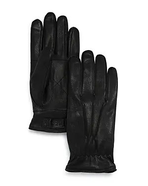 UGG 3-Point Leather Gloves Black