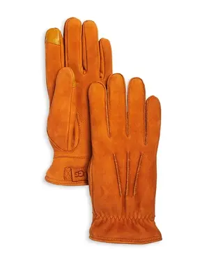 UGG 3-point Leather Gloves - Chestnut