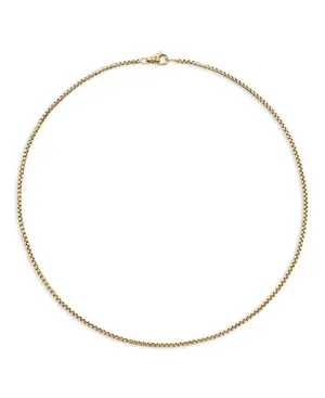 David Yurman 18k Yellow Box Chain Necklace - Gold