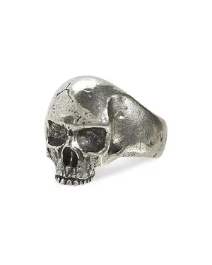 John Varvatos Collection Sterling Skull Statement Ring - Silver