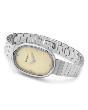 BREDA Jane Oval Watch With Mother Of Pearl Dial - Silver