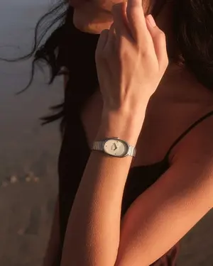 BREDA Jane Oval Watch With Mother Of Pearl Dial - Silver