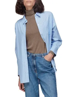 Whistles Striped Oversized Shirt - Blue/multi