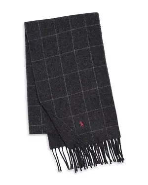 Polo Ralph Lauren Reversible Gents Scarf - Charcoal/grey