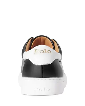 Polo Ralph Lauren Jermain Leather Sneakers - Black