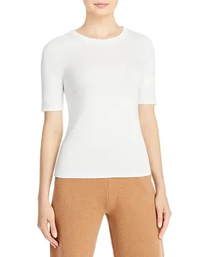 BOSS Efita Crewneck Top - Open Wht