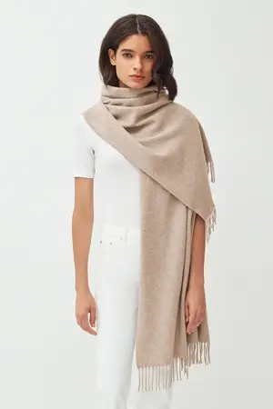Cuyana Women's Scarf Beige