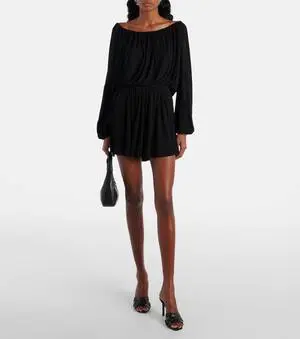 Saint Laurent Tribute 85 Leather Sandals - Black