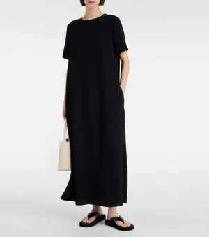 THE ROW Ginza Leather And Suede Sandals - Black