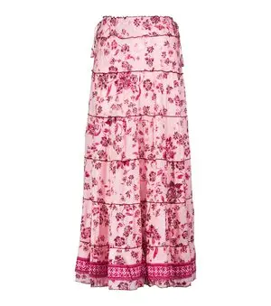 Poupette St Barth Camila Floral Maxi Skirt - Pink
