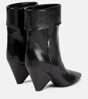 Saint Laurent Niki 85 Leather Ankle Boots