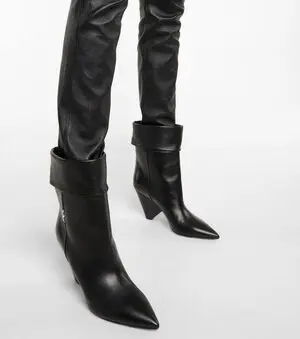 Saint Laurent Niki 85 Leather Ankle Boots