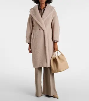 Max Mara Tedgirl Alpaca-blend Coat - Pink