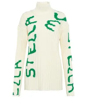 Stella McCartney X Ed Curtis Printed Wool-blend Sweater - Multicoloured