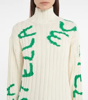 Stella McCartney X Ed Curtis Printed Wool-blend Sweater