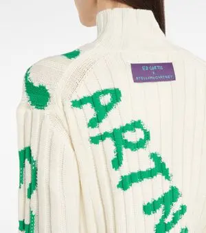 Stella McCartney X Ed Curtis Printed Wool-blend Sweater