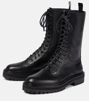 JIMMY CHOO Cora Leather Combat Boots