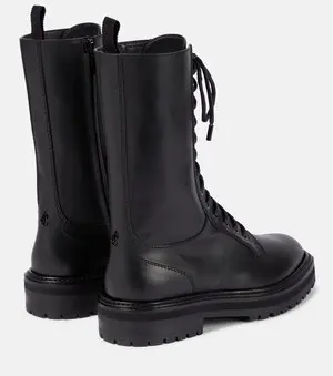 JIMMY CHOO Cora Leather Combat Boots