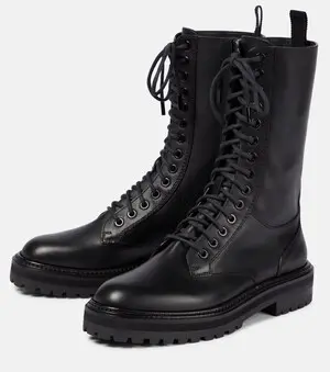 JIMMY CHOO Cora Leather Combat Boots