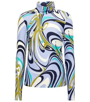Emilio Pucci Printed Turtleneck Top