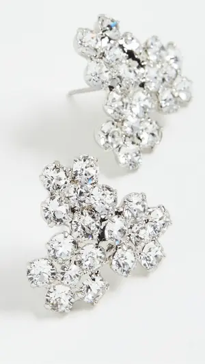 JENNIFER BEHR Violet Stud Earrings - Crystal