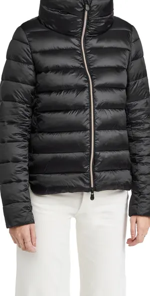 SAVE THE DUCK Elsie Short Puffer Jacket - Black