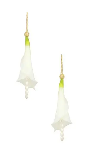 Cult Gaia Calla Drop Earrings - White