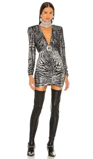 revolve silver mini dress Black And Silver Mini Dress