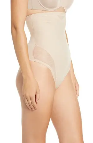 TC Shapewear Sheer Inset High Waist Shaper Thong