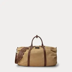 Ralph Lauren Leather-Trim Duffle Khaki/brown