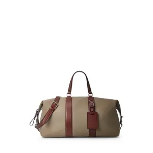 Ralph Lauren Leather-Trim Duffle Tan