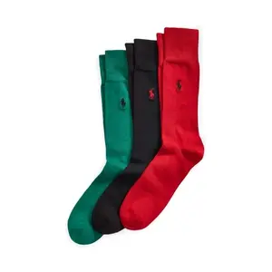 Ralph Lauren Ralph Lauren Supersoft Trouser Socks 3-Pack Red