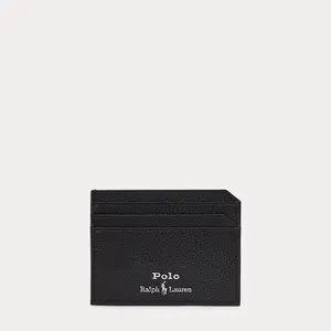 Ralph Lauren Pebbled Leather Card Case - Black