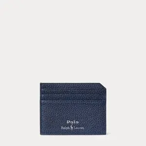 Ralph Lauren Pebbled Leather Card Case - Navy
