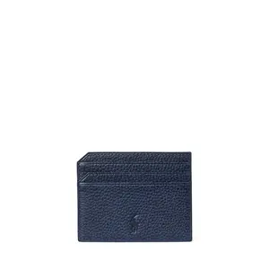 Ralph Lauren Pebbled Leather Card Case - Navy