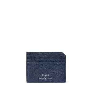 Ralph Lauren Pebbled Leather Card Case - Navy